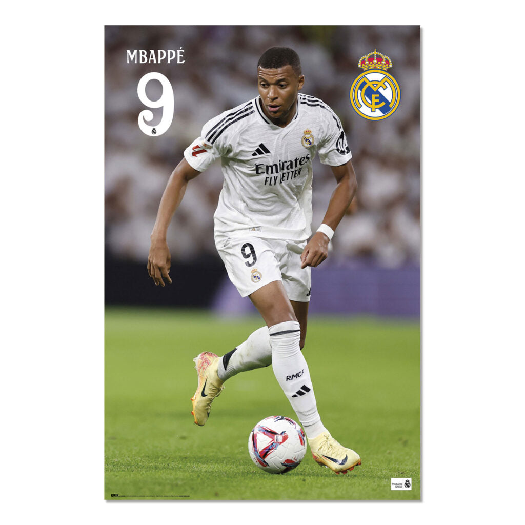 Kylian Mbappe – Real Madrid Action Poster (24 X 36″) – Strictly Soccer ...