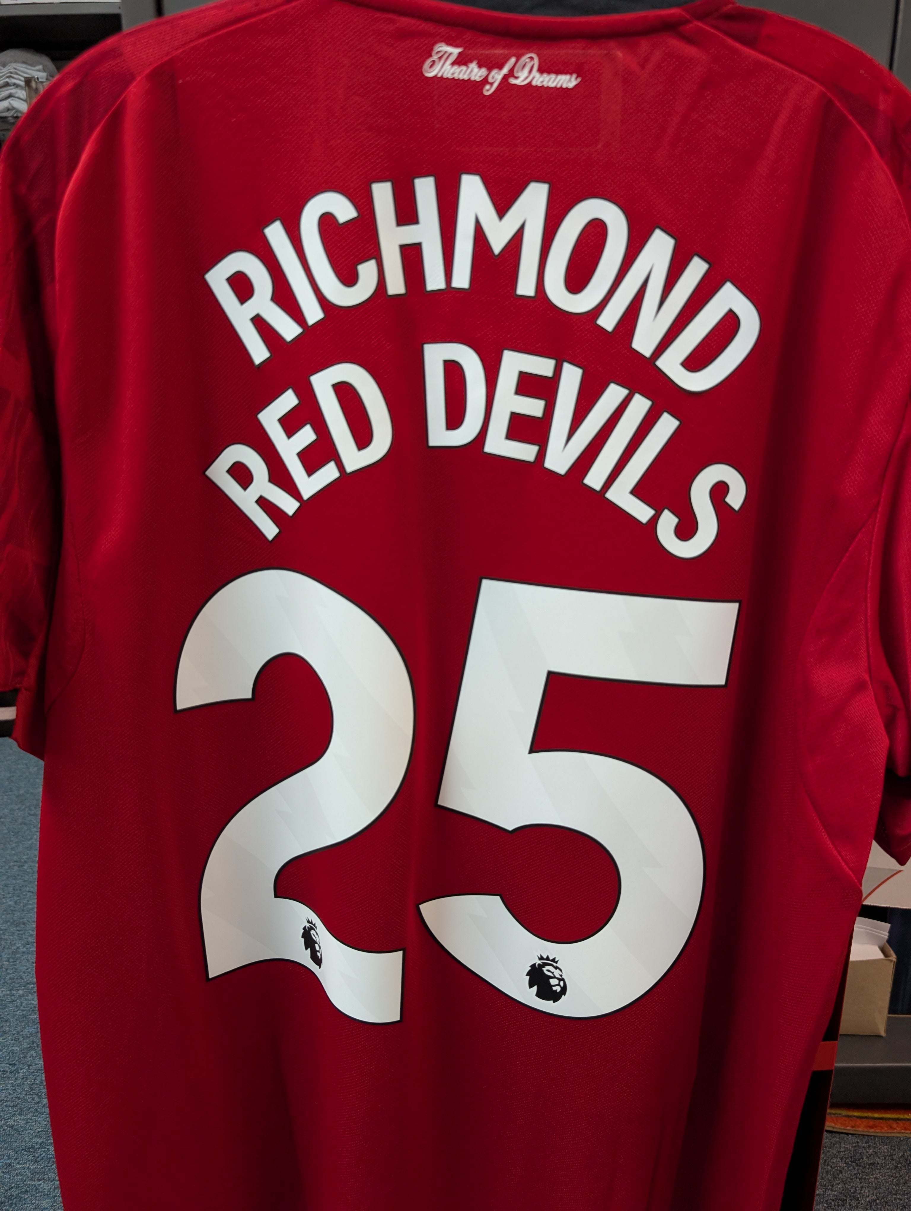 Richmond Red Devils Men's Manchester United Home Jersey 2025/26 ...